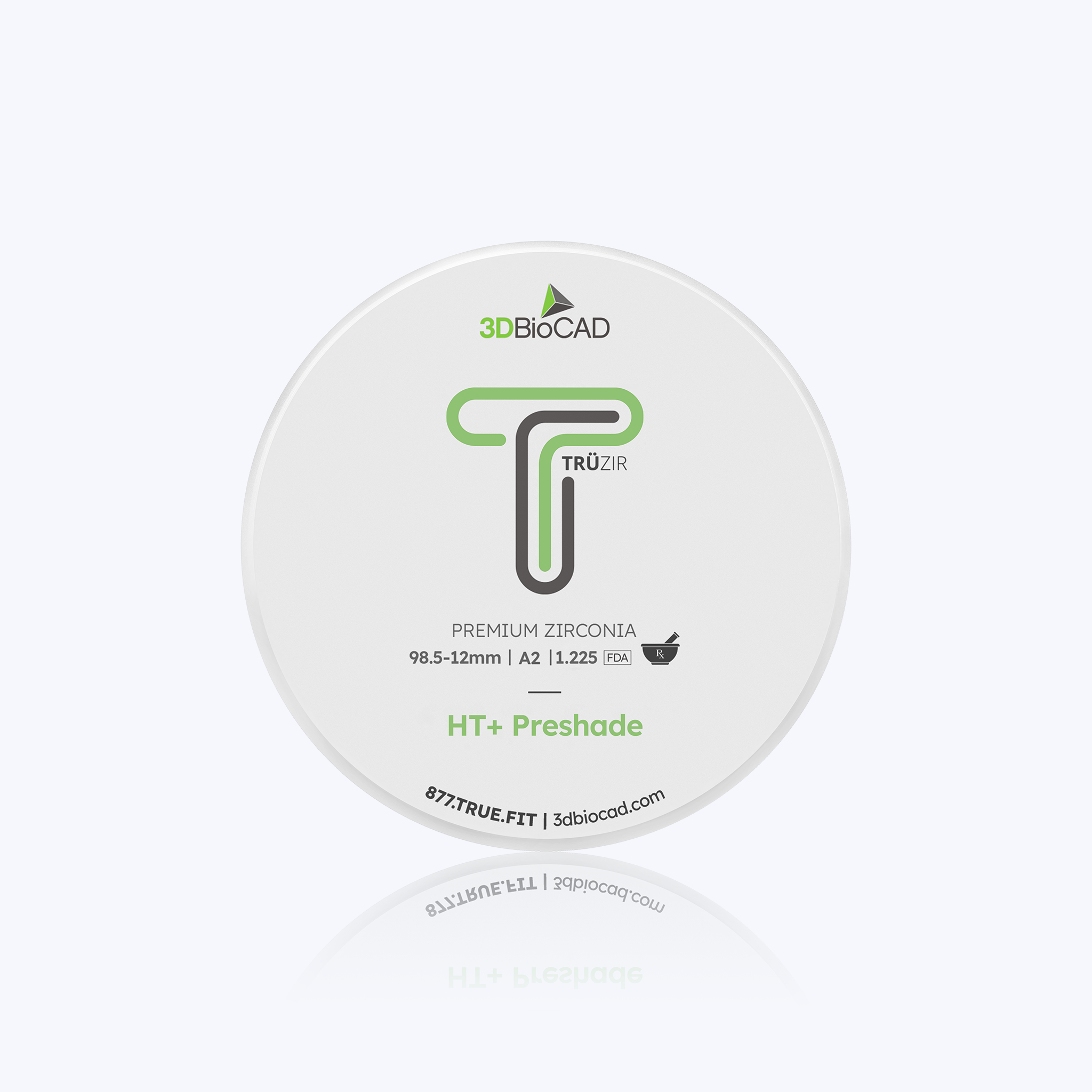 TRUzir HT+ Pre-shaded A – 3DBioCAD